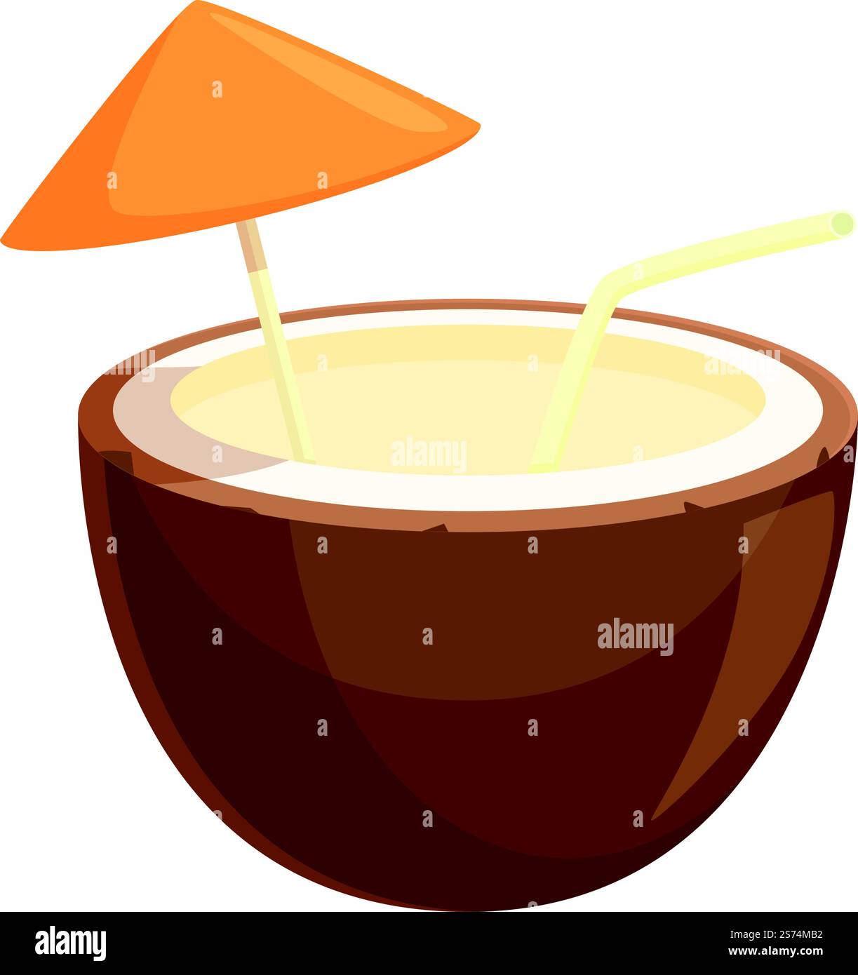 Coconut cocktail icon cartoon vector. Filipino tourism. Bohol beach ...