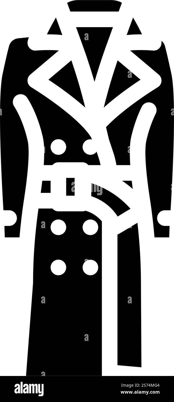 trench coat outerwear female glyph icon vector. trench coat outerwear ...