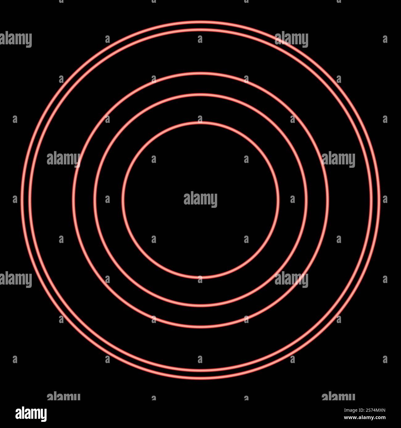 Neon radio signal symbol connect red color vector illustration image ...