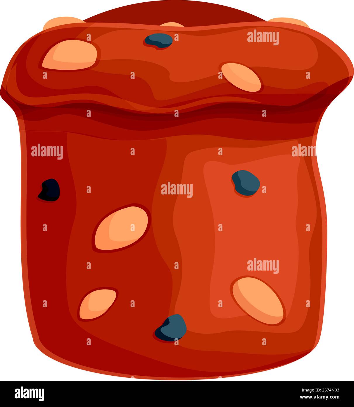 Biscuit panettone icon cartoon vector. Italian slice. Sweet food ...