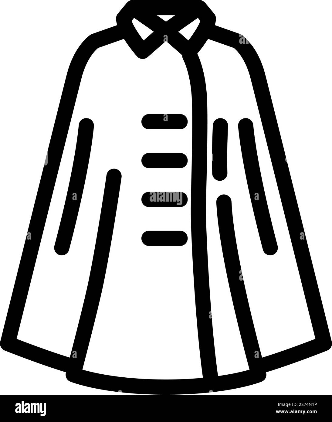 cape coat outerwear female line icon vector. cape coat outerwear female ...