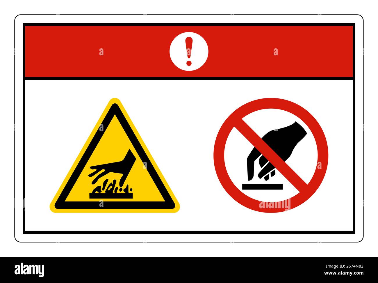 Danger Hot Surface Do Not Touch Symbol Sign On White Background Stock ...