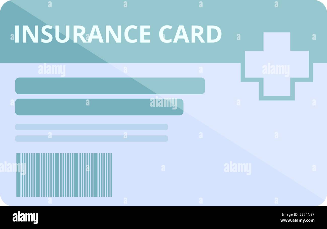 Healthcare card icon cartoon vector. Medical insurance. Life patient ...
