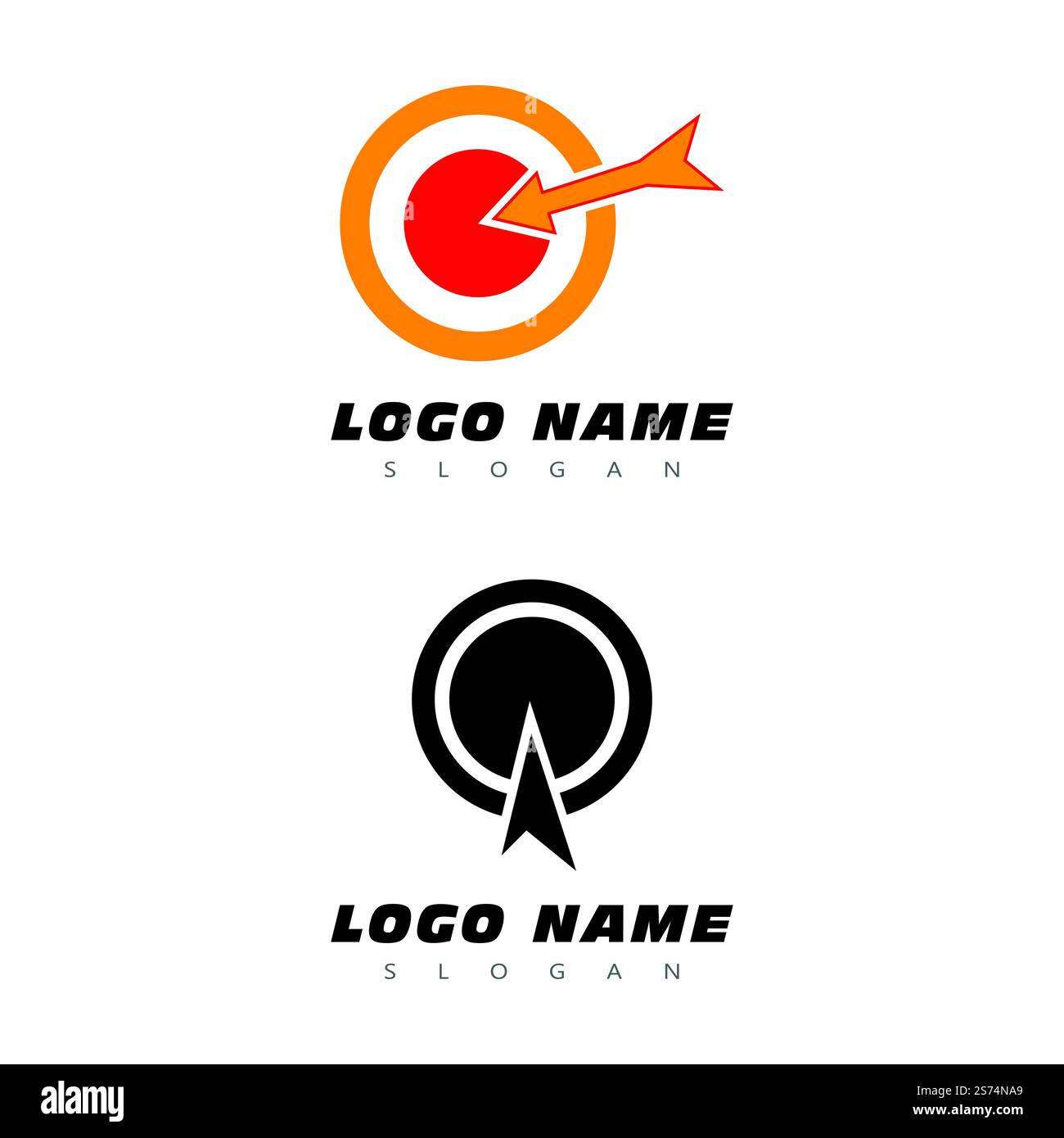 Sniper sight symbol Crosshair target logo vector Stock Vector Image ...