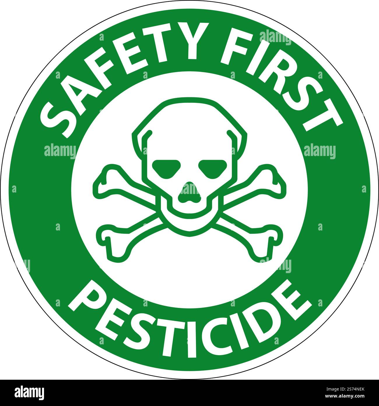 Safety First Pesticide Symbol Sign On White Background Stock Vector ...
