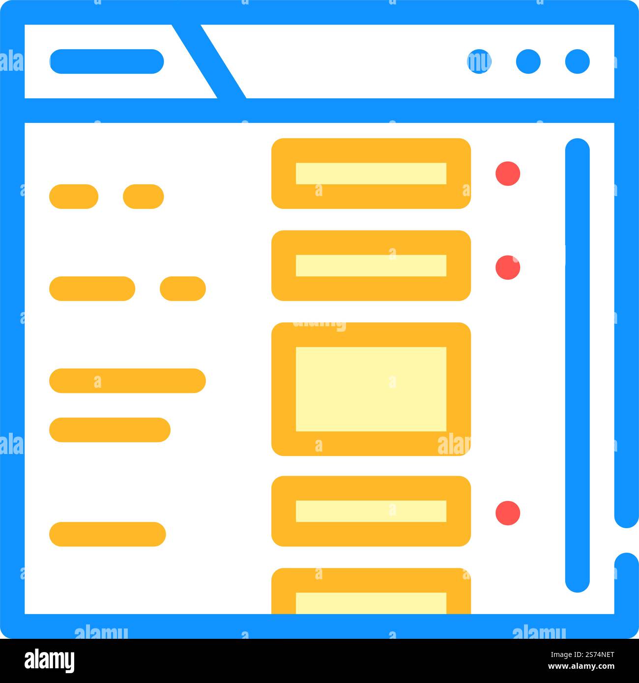 web form registration color icon vector. web form registration sign ...