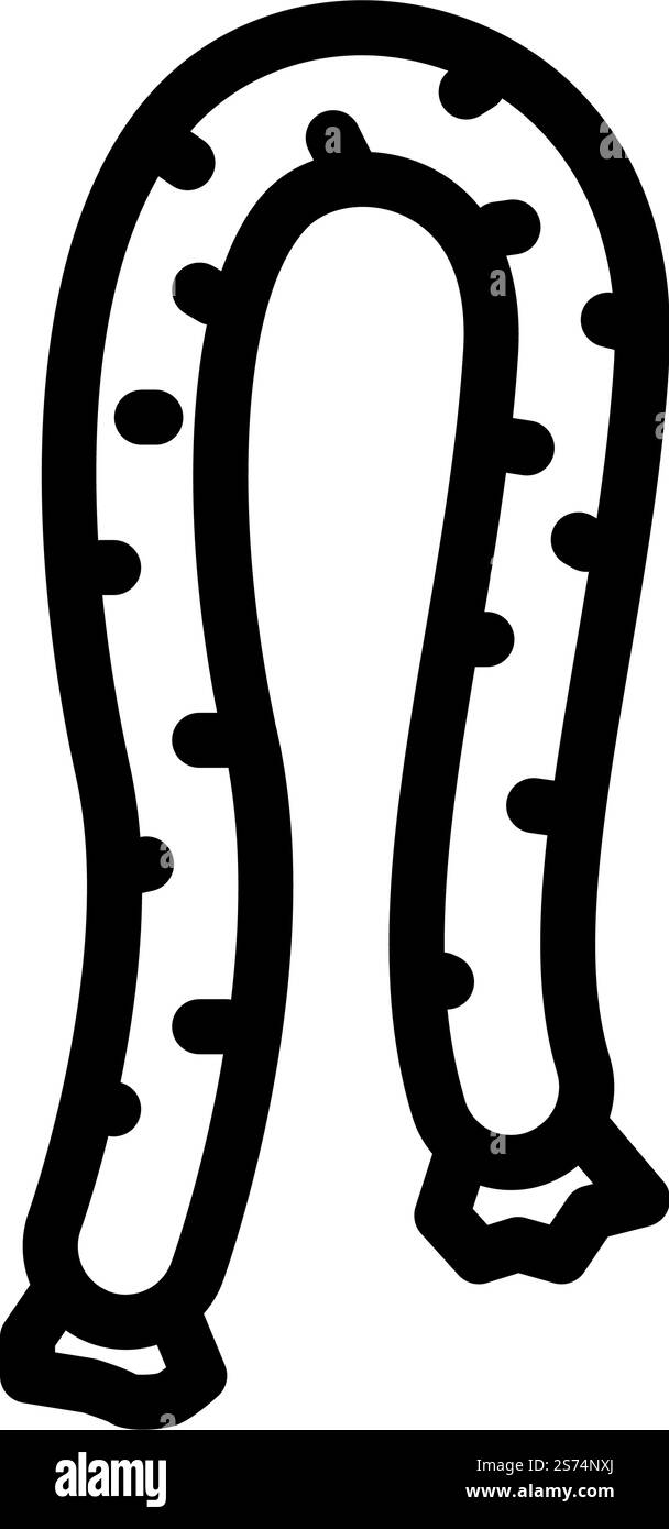 german sausage meat line icon vector. german sausage meat sign ...