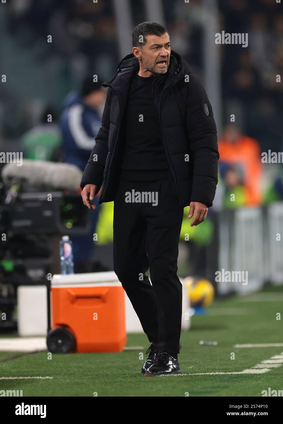 Turin, Italy. 18th Jan, 2025. Sergio Conceicao Head coach of AC Milan ...