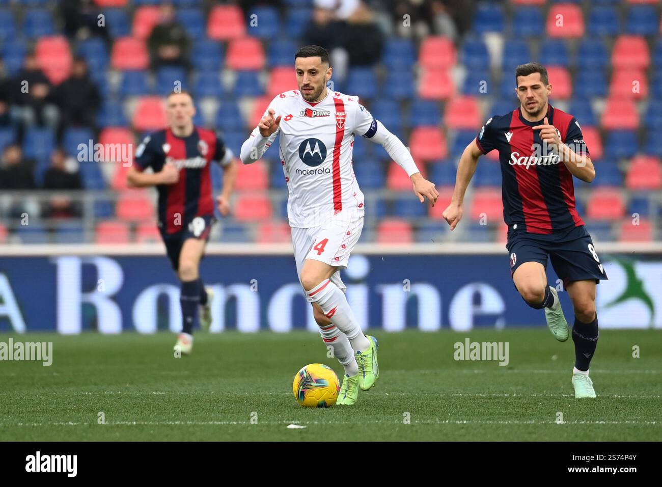 Bologna, Italy. 18th Jan, 2025. Ciurria Patrick (cap) (Ac Monza) in ...