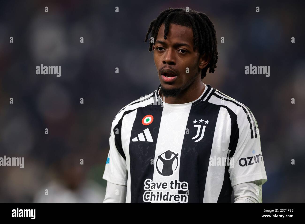 Turin, Italy. 18th Jan, 2025. Samuel Mbangula Tshifunda of Juventus looks on during the Serie A ...