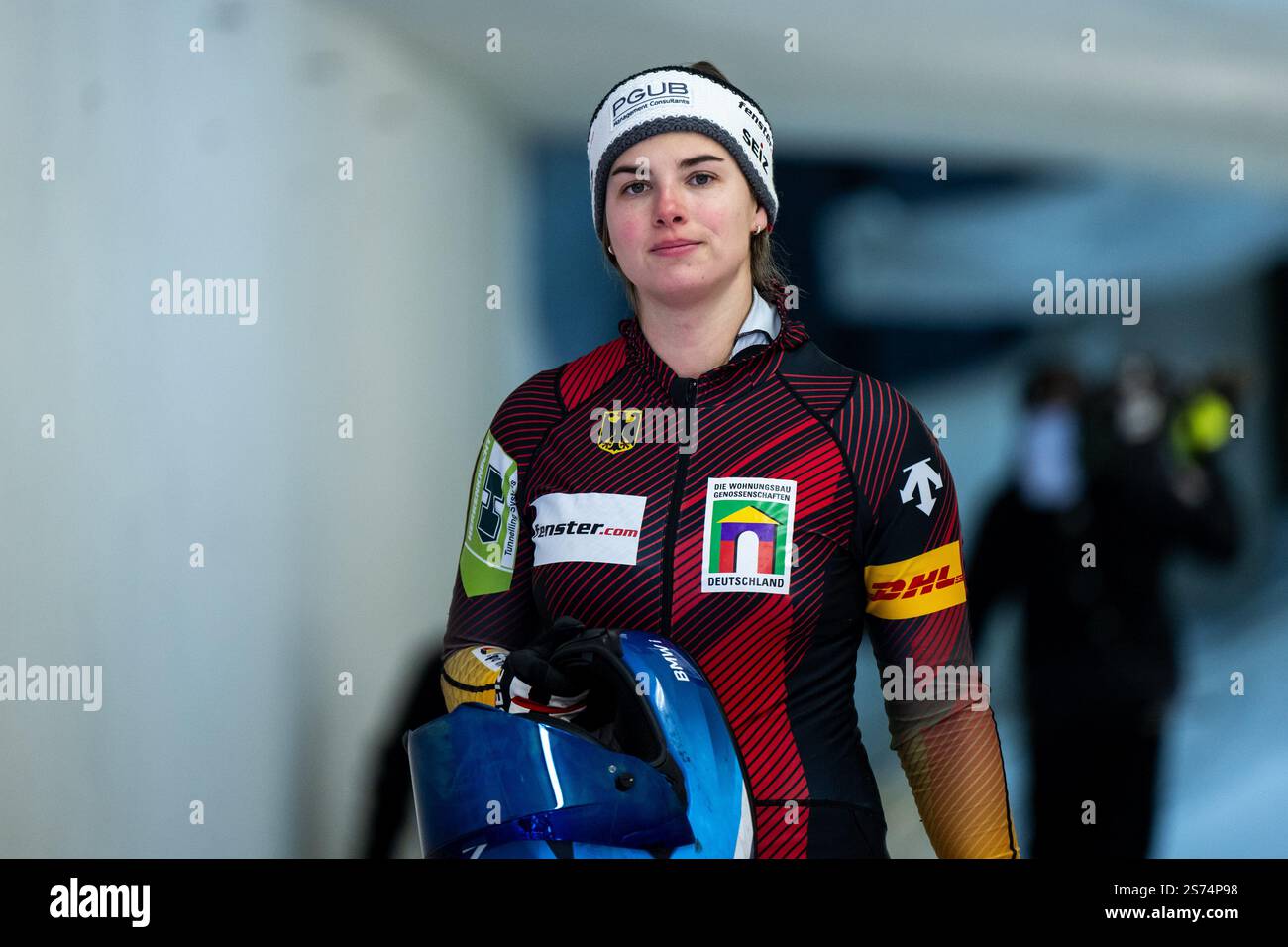 Kim Kalicki (Deutschland) im Ziel, AUT, IBSF Bob Weltcup Innsbruck ...