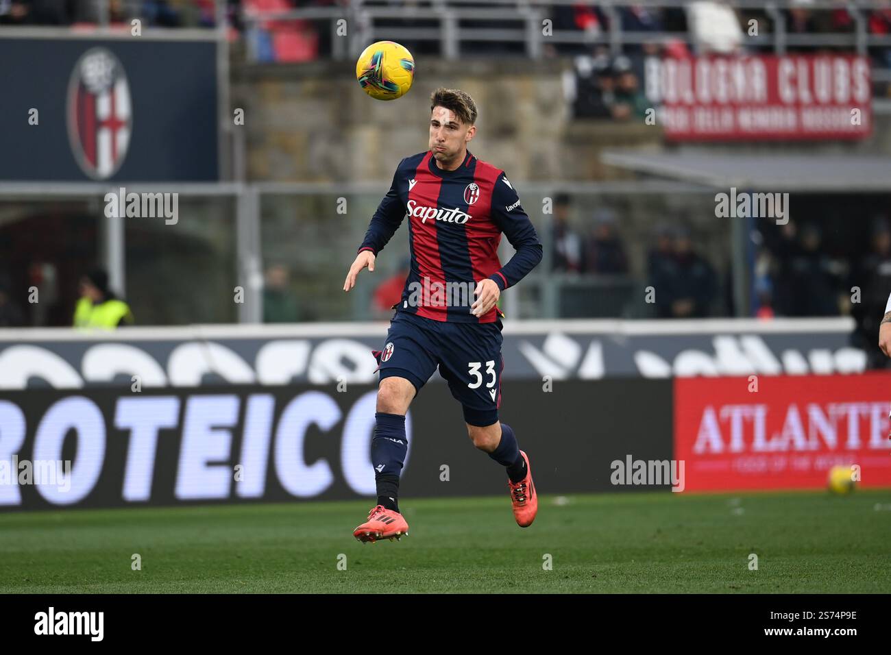 Bologna, Italy. 18th Jan, 2025. Juan Miranda (Bologna Fc) in action during Bologna FC vs AC ...