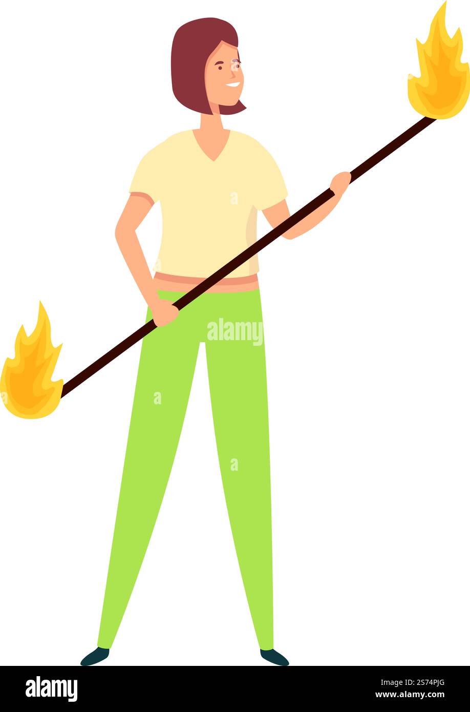 Fakir celebration icon cartoon vector. Fire show. Event fun. Fakir ...