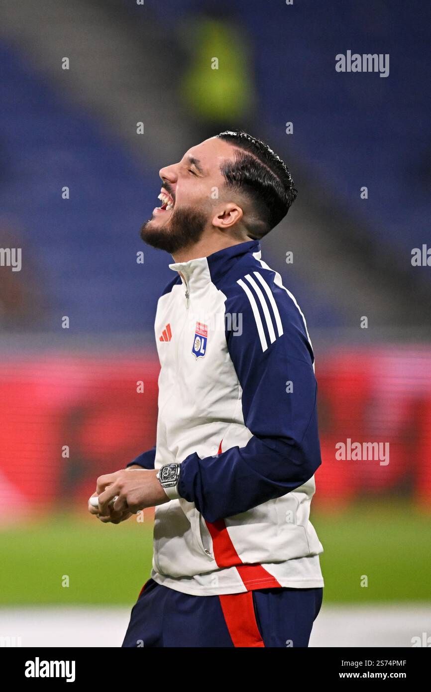 Lyon, France. 18th Jan 2025. 18 Rayan CHERKI (ol) during the Ligue 1 ...