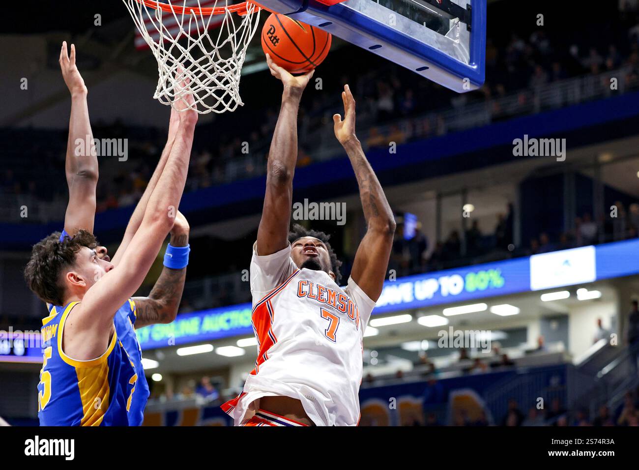 PITTSBURGH, PA - JANUARY 18: Clemson Tigers forward Chauncey Wiggins (7 ...