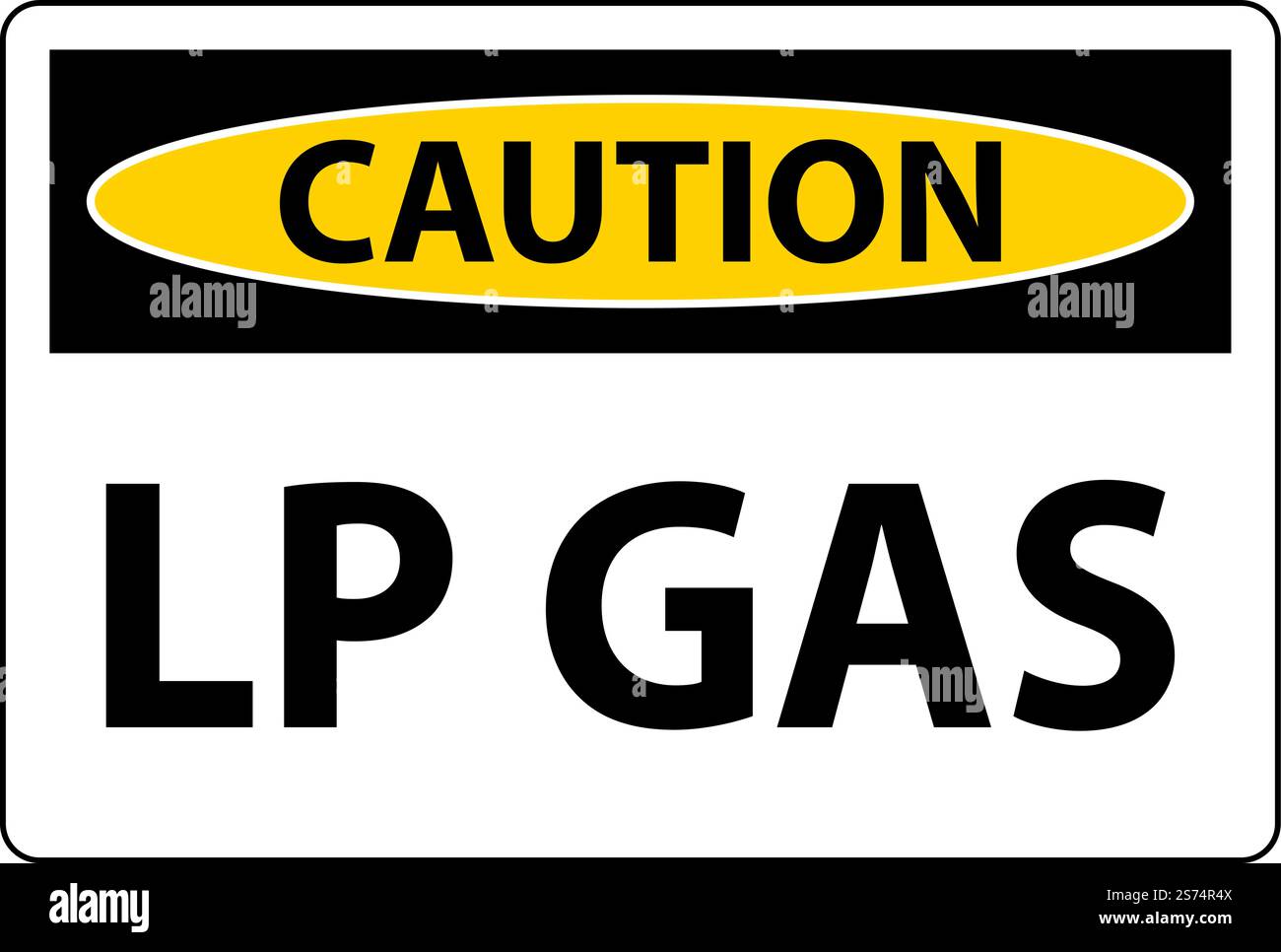 Caution Sign LP Gas On White Background Stock Vector Image & Art - Alamy