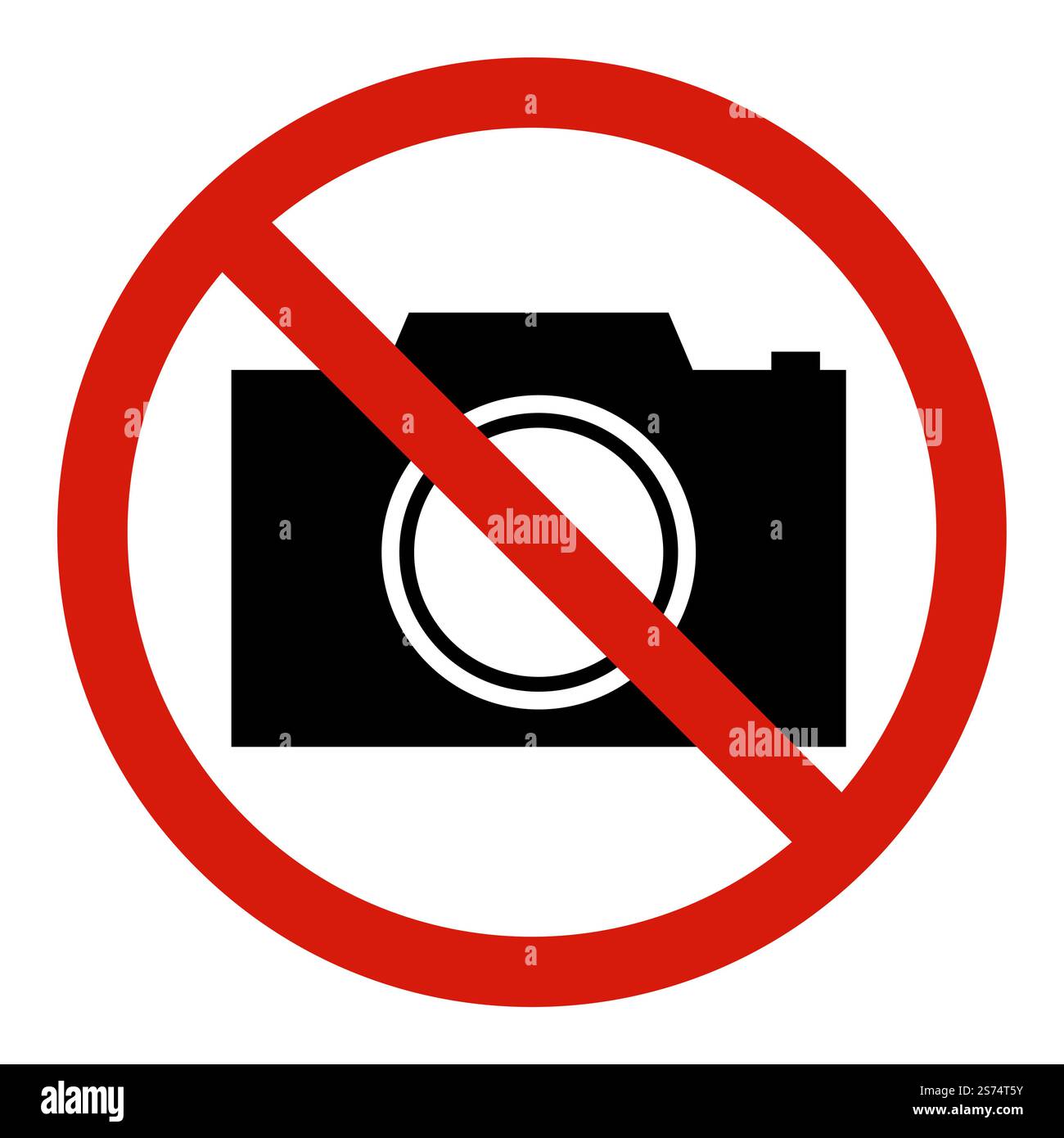 Camera Prohibited Sign On White Background Stock Vector Image & Art - Alamy