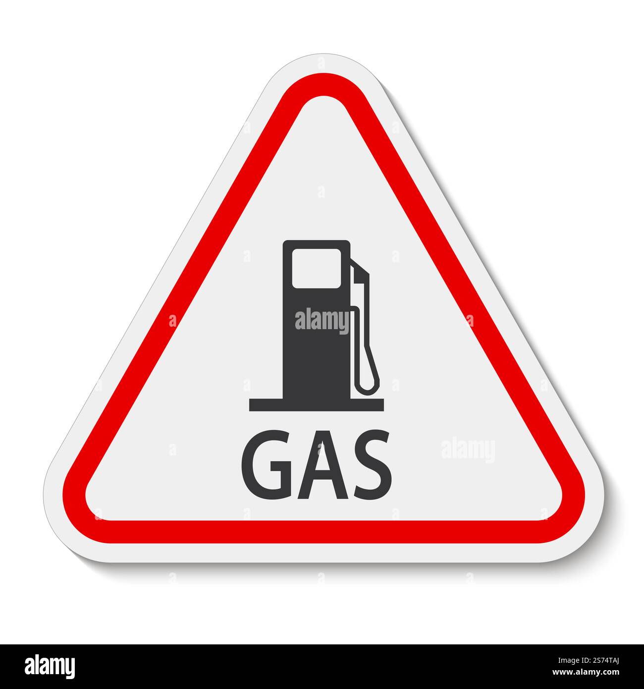 Gas Traffic Sign On White Background Stock Vector Image & Art - Alamy