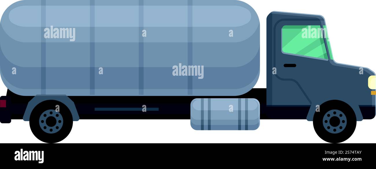 Water tank icon cartoon vector. Truck tanker. Fuel petrol. Water tank ...