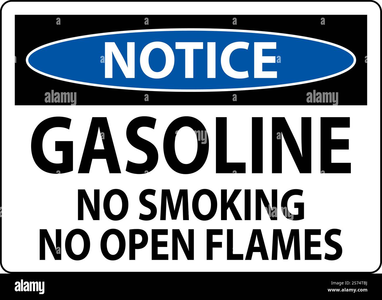 Notice Sign Gasoline ,No Smoking, No Open Flames Stock Vector Image ...
