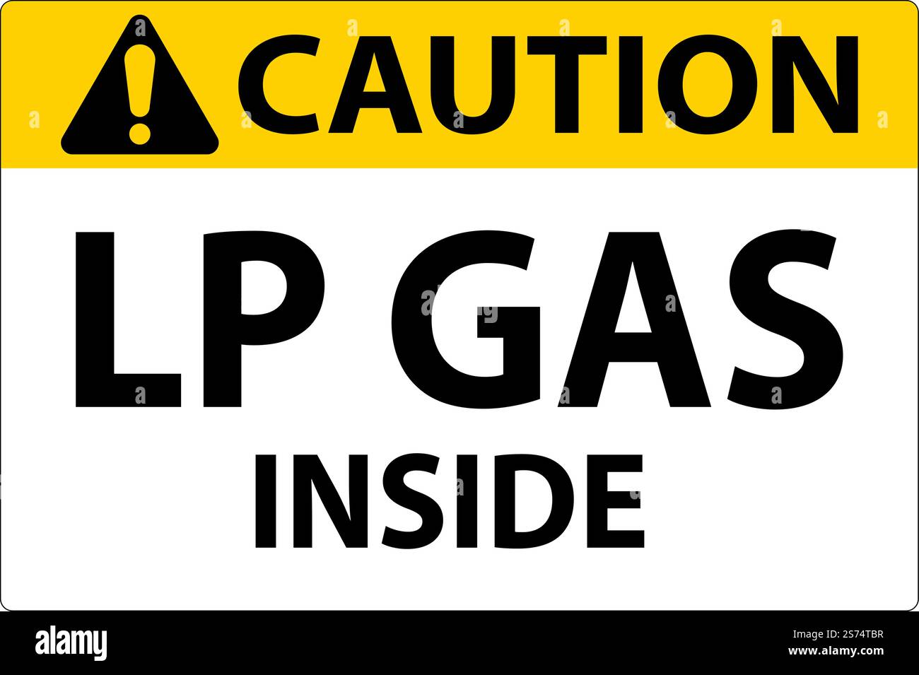 Caution Sign LP Gas Inside On White Background Stock Vector Image & Art ...