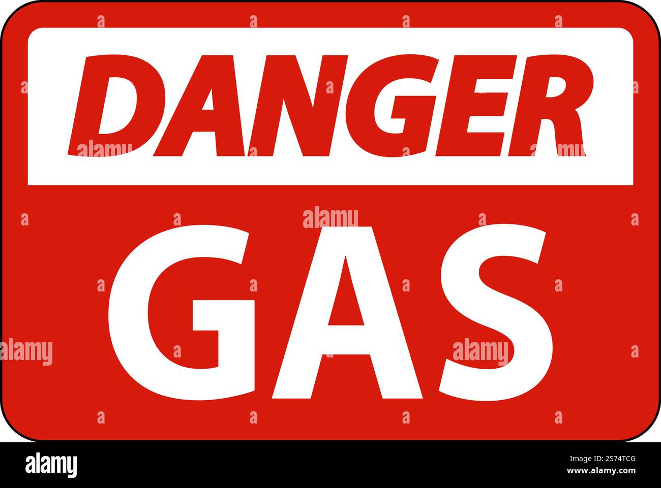 Danger Flammable Sign GAS On White Background Stock Vector Image & Art ...