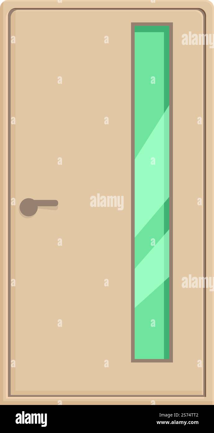 Animation door icon cartoon vector. Home exterior. Wall closed ...