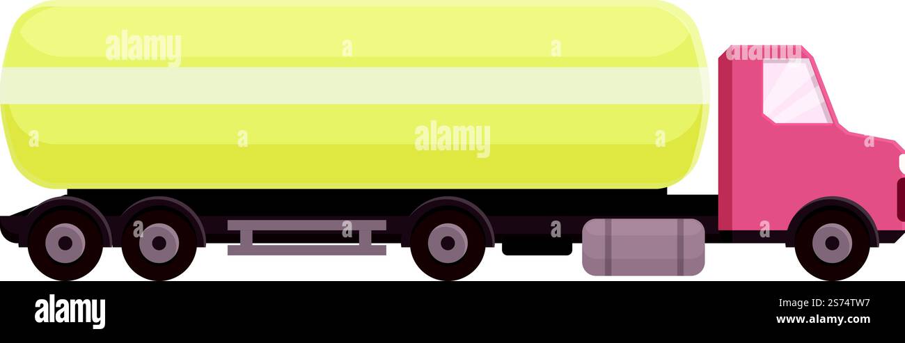Tanker transportation icon cartoon vector. Truck tank. Cistern oil ...