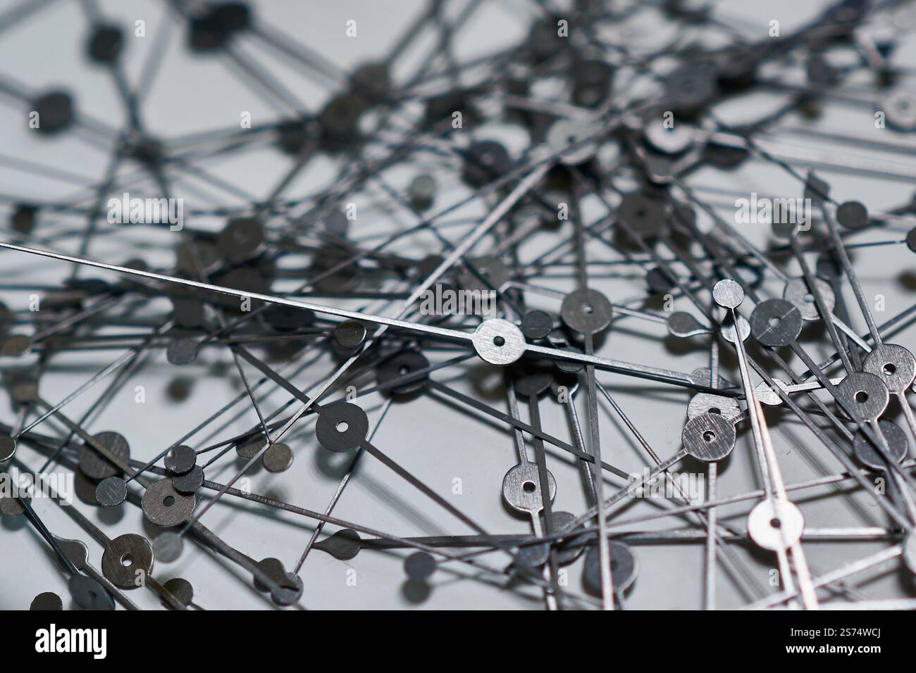 Creative exploration of clock movement components, showcasing a tangle ...