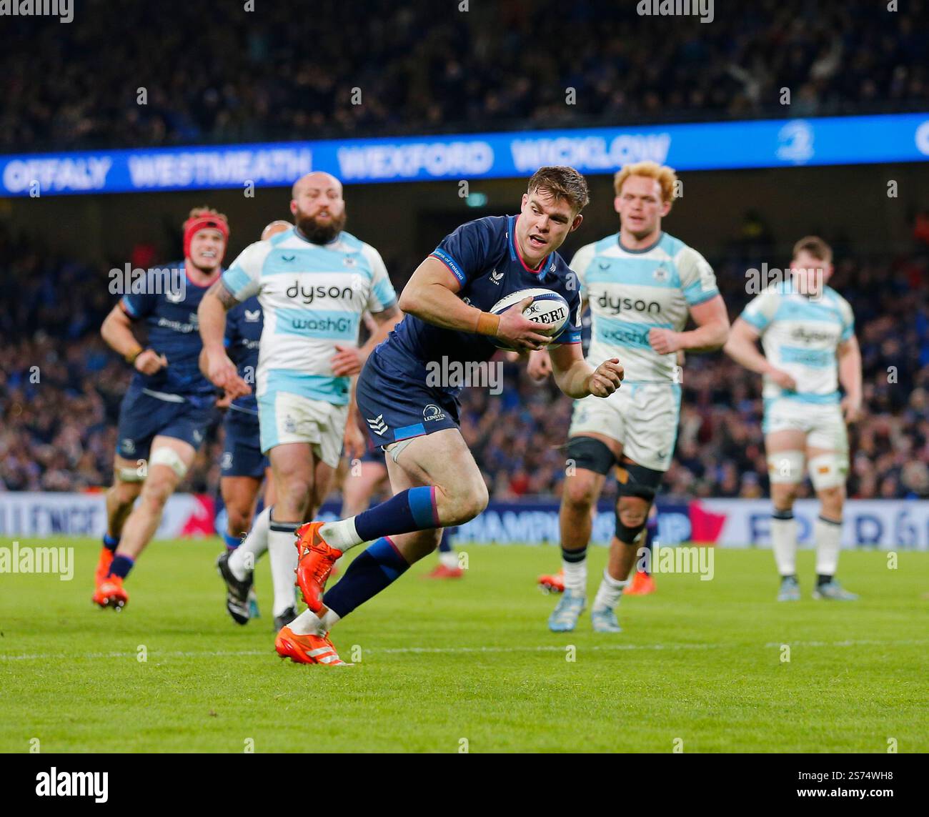 Aviva Stadium, Dublin, Ireland. 18th Jan, 2025. Investec Champions Cup Rugby, Leinster versus ...