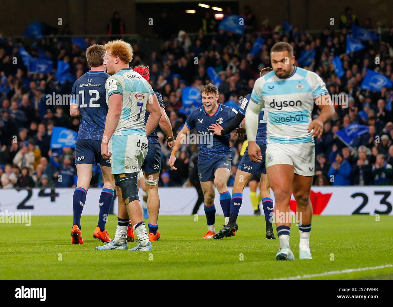 Aviva Stadium, Dublin, Ireland. 18th Jan, 2025. Investec Champions Cup Rugby, Leinster versus ...