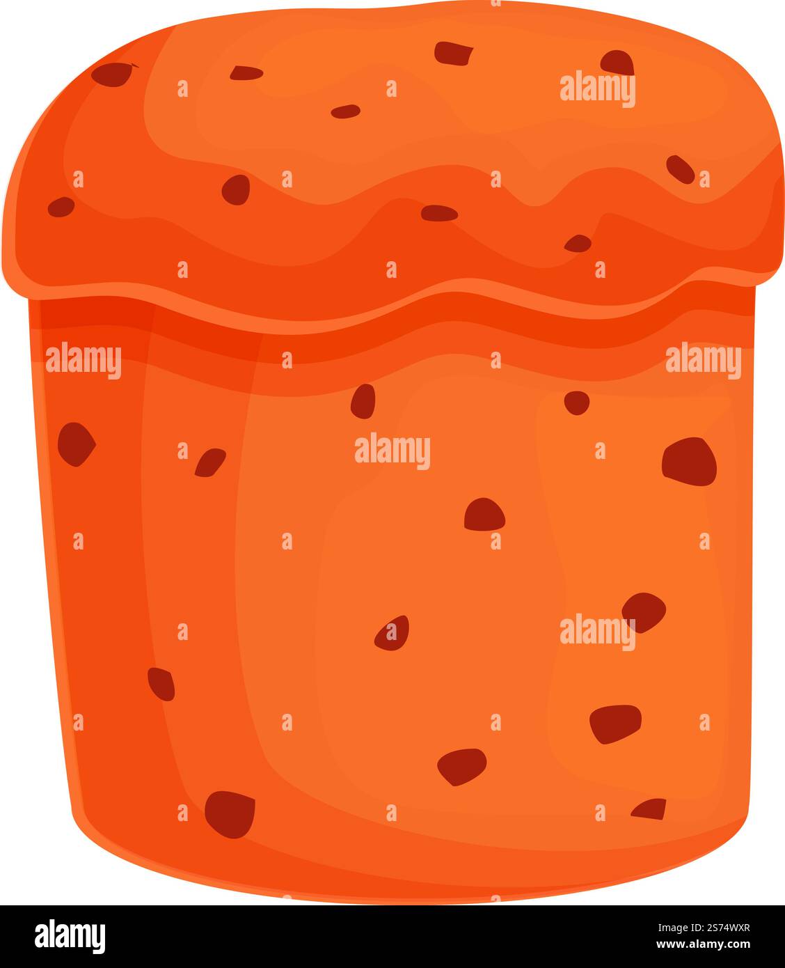 Christmas panettone icon cartoon vector. Italian cake. Sweet food ...