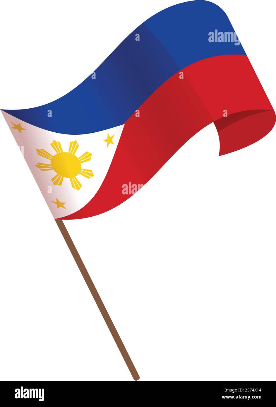 Handle flag icon cartoon vector. Culture travel. National labor. Handle ...