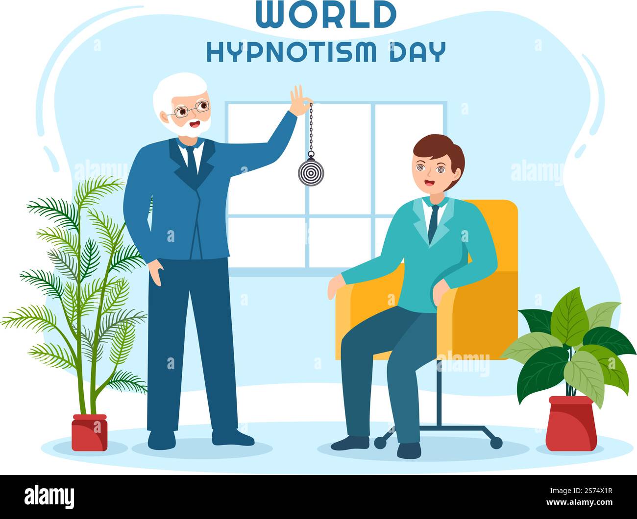 World Hypnotism Day with Black and White Spiral, Altered State of Mind ...