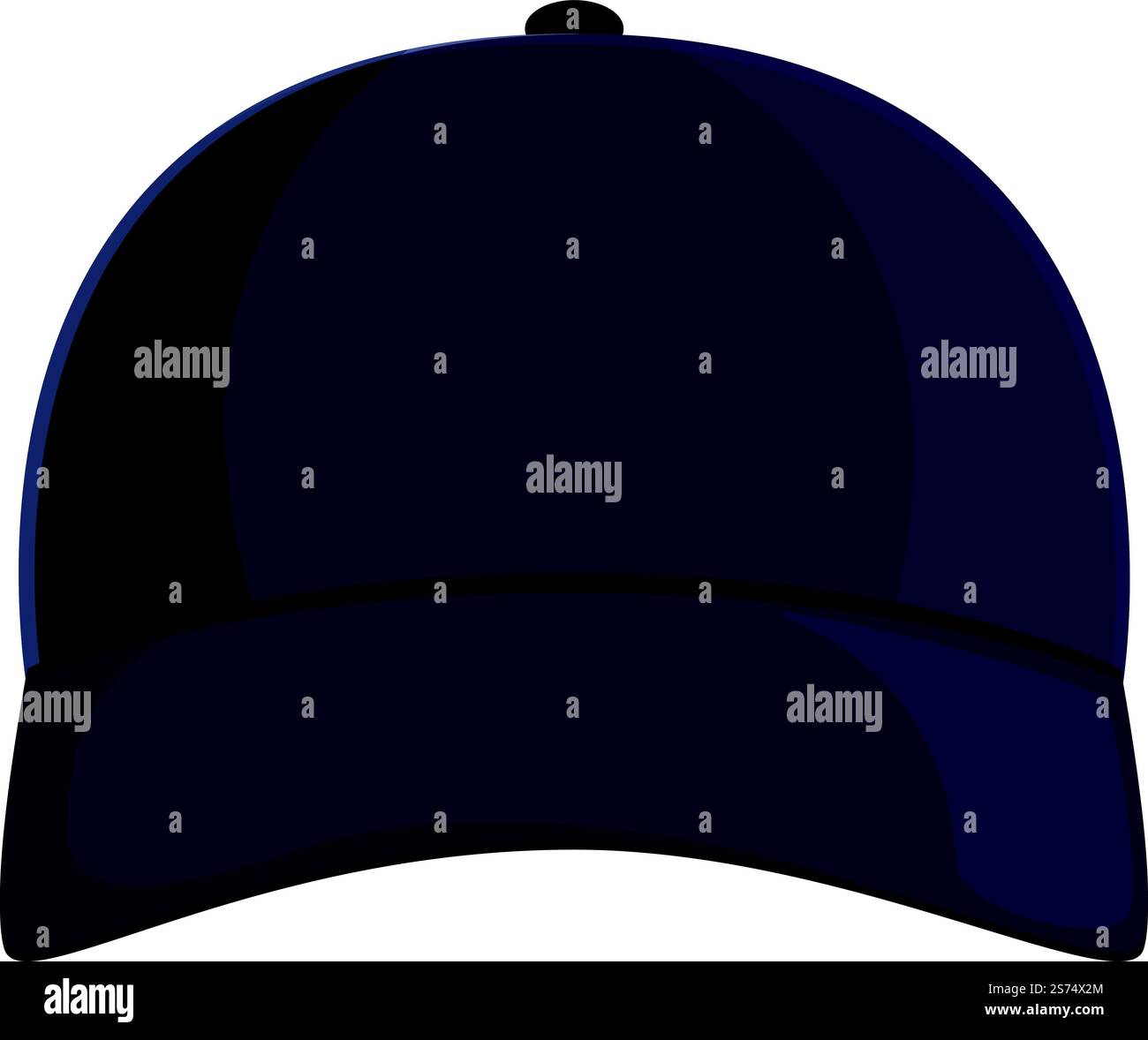 Black baseball hat icon cartoon vector. Cap template. Fashion wear ...