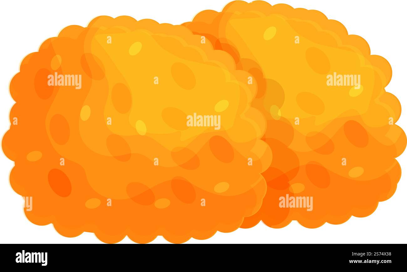 Cheese croquette icon cartoon vector. Fried dish. Food snack. Cheese ...