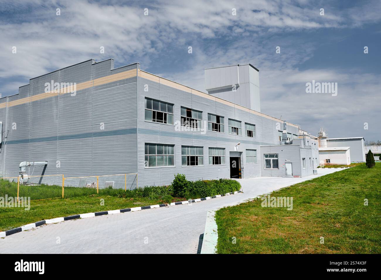 Building of plant workshop for silica blocks production Stock Photo - Alamy