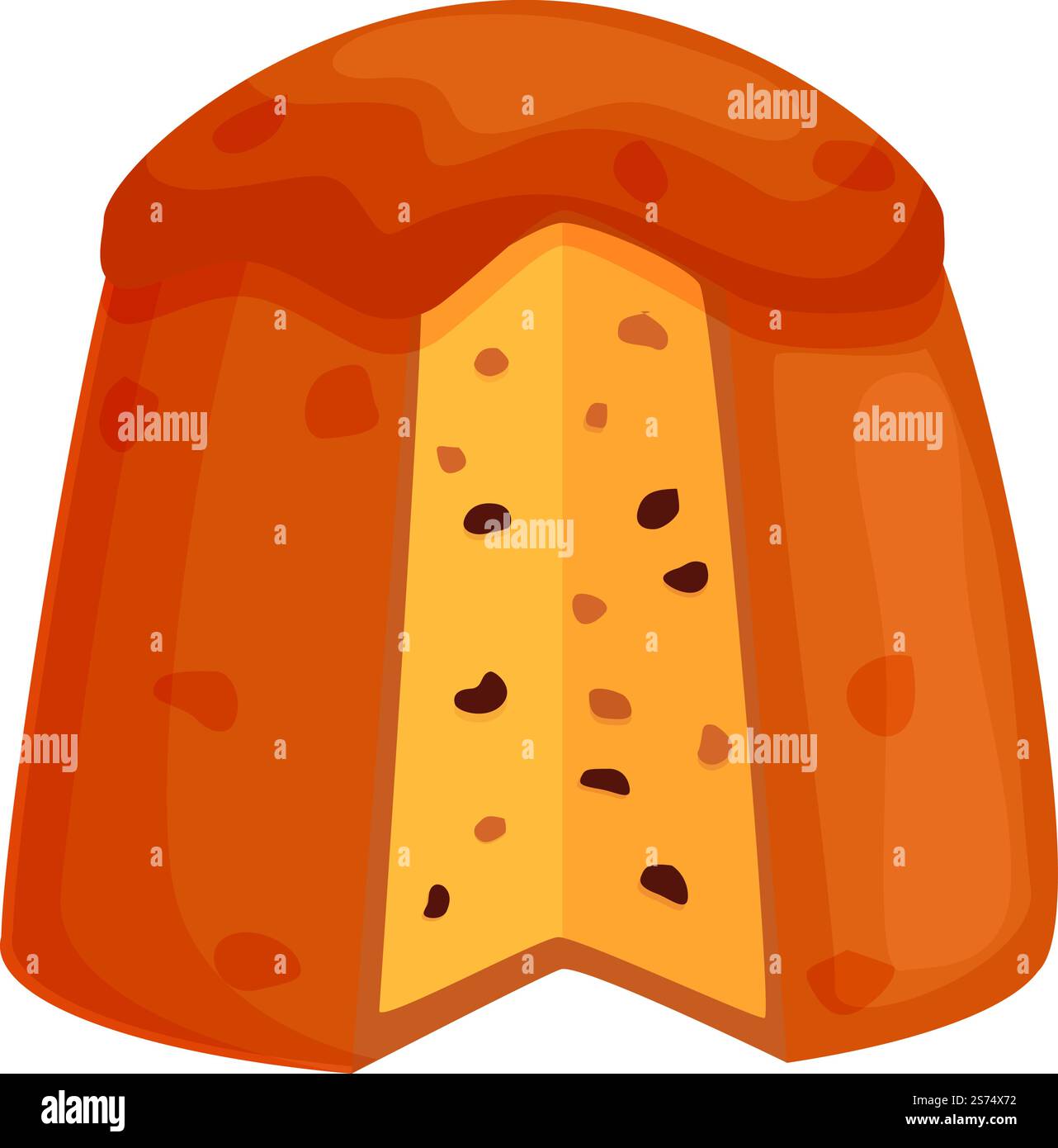 Bakery bread icon cartoon vector. Panettone cake. Sweet food. Bakery ...