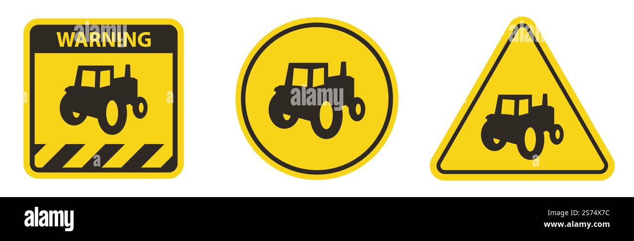 Farm machinery crossing sign hi-res stock photography and images - Alamy