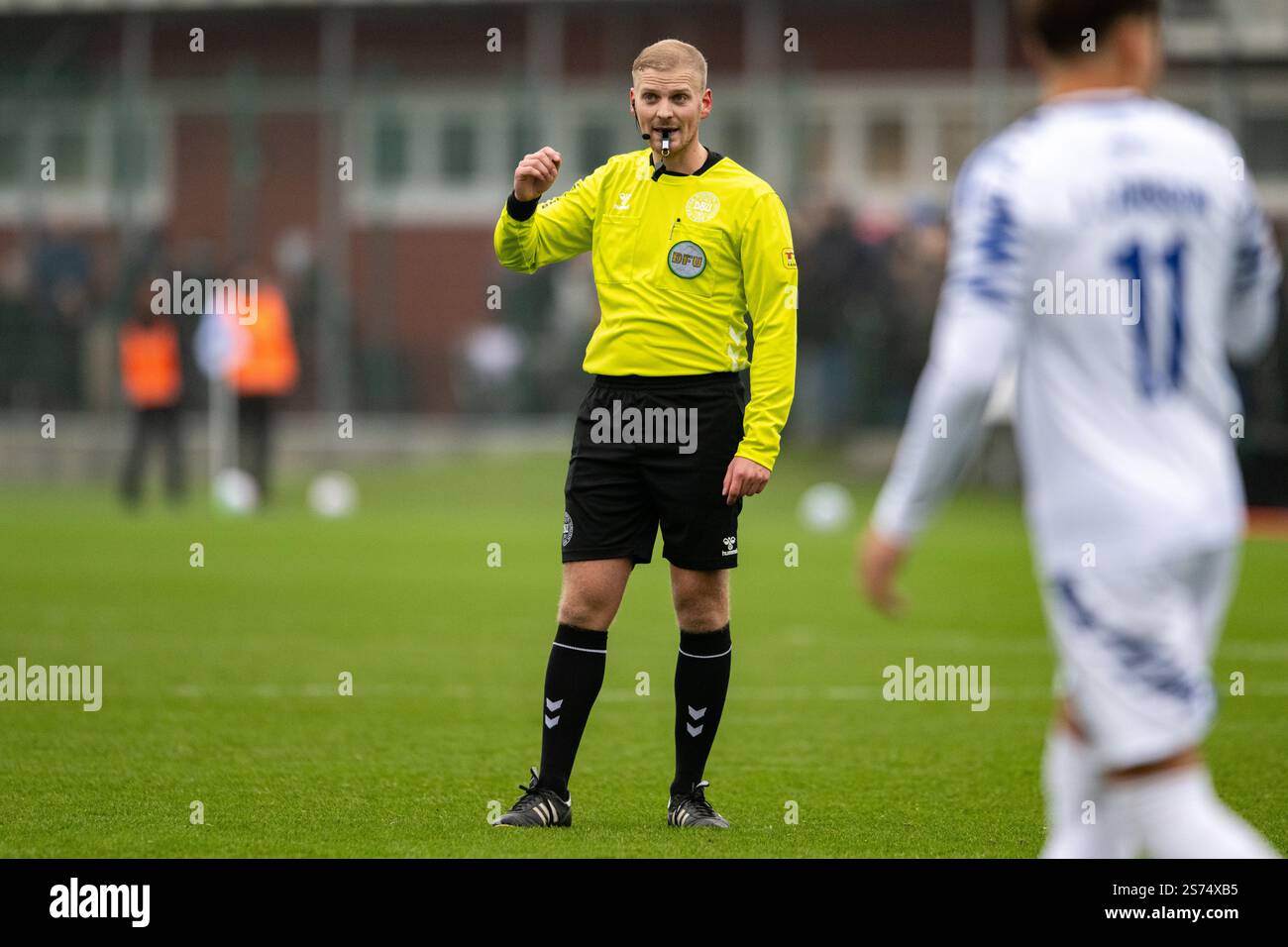 Copenhagen, Denmark. 18th Jan, 2025. Referee Simon Duerlund Rasmussen ...