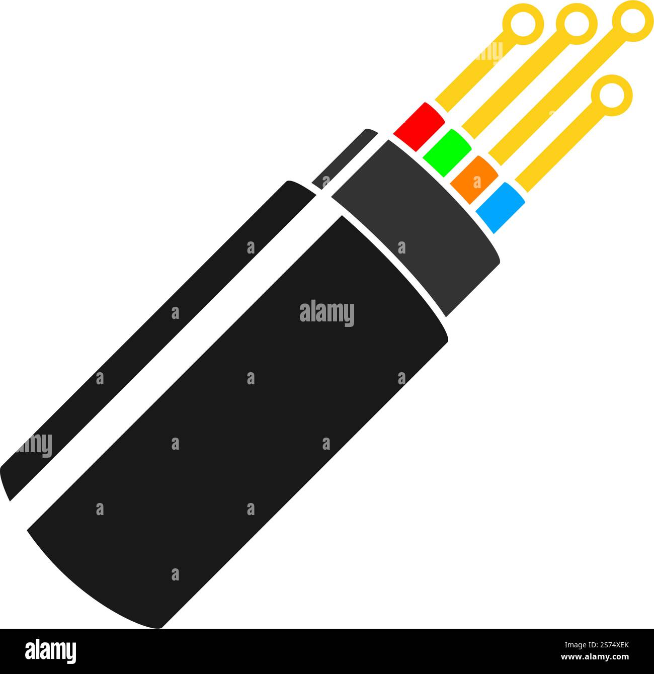 Viber optic cable icon vector flat design template Stock Vector Image ...