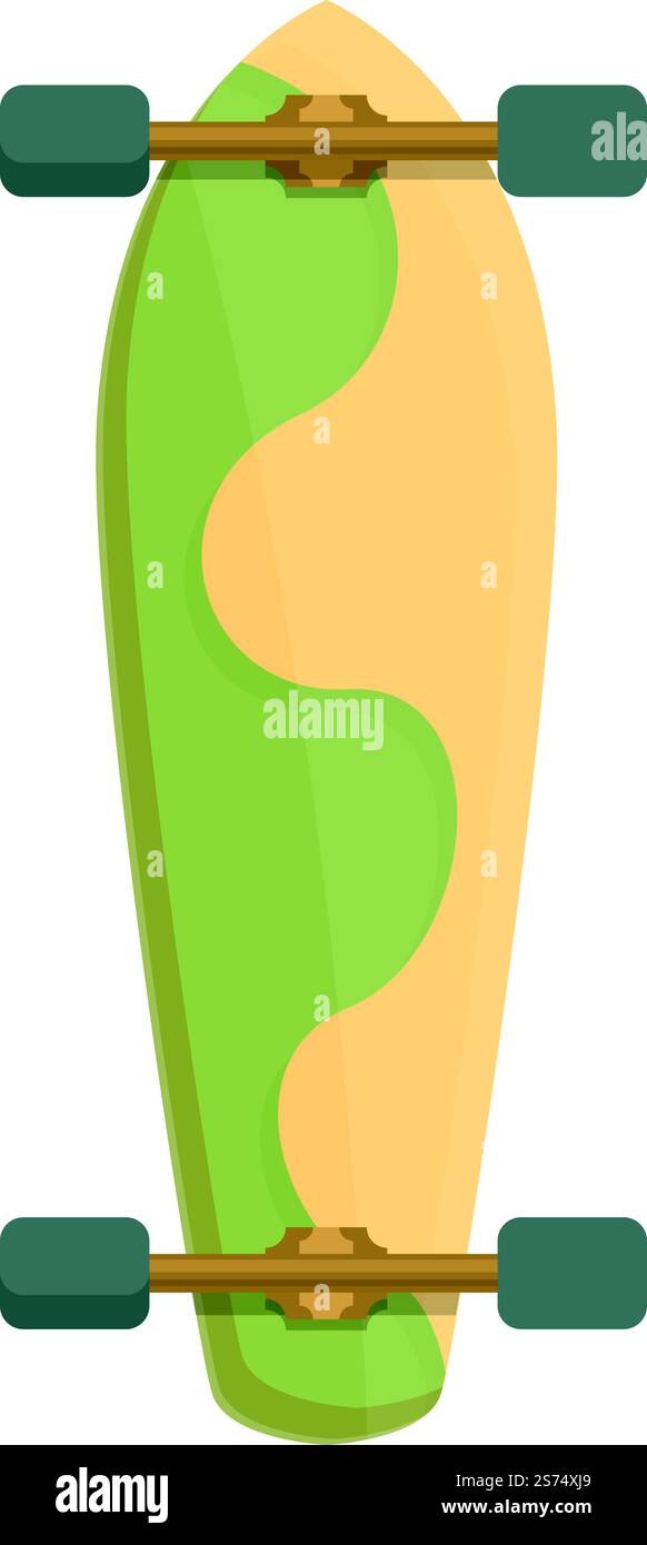 Transport longboard icon cartoon vector. Retro board. Classic long ...