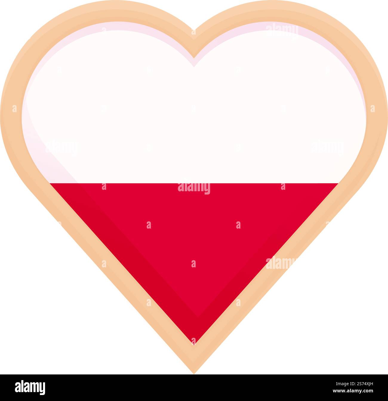 Poland heart flag icon cartoon vector. Travel map. Country culture ...
