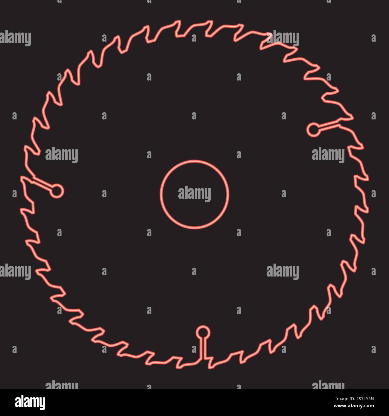 Neon circular disk red color vector illustration image flat style light ...