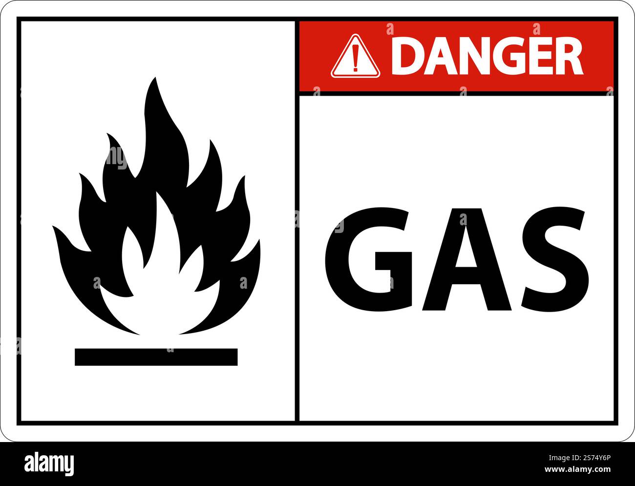 Symbol Danger Sign Gas On White Background Stock Vector Image & Art - Alamy