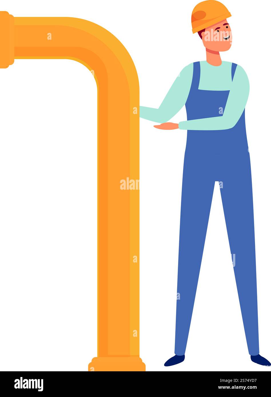 Gas man pipe icon cartoon vector. Gasman factory. Rig house. Gas man ...