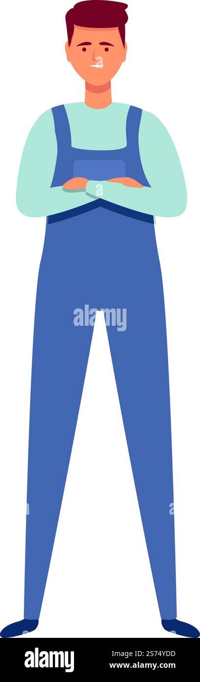 Young gas worker icon cartoon vector. Engineer pipeline. Work system ...