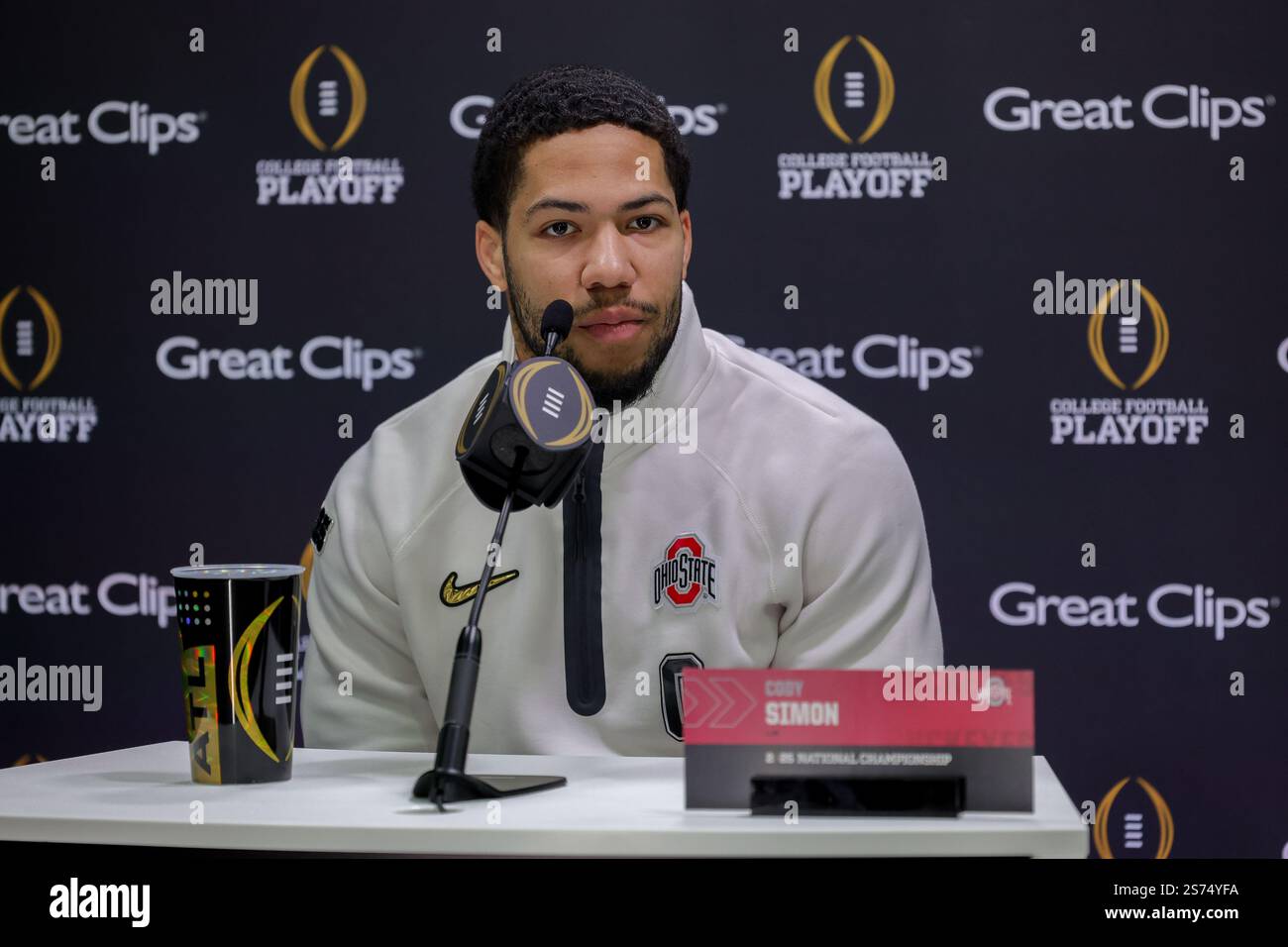 January 18, 2025, Atlanta, Georgia, U.S: Ohio State Buckeyes linebacker ...
