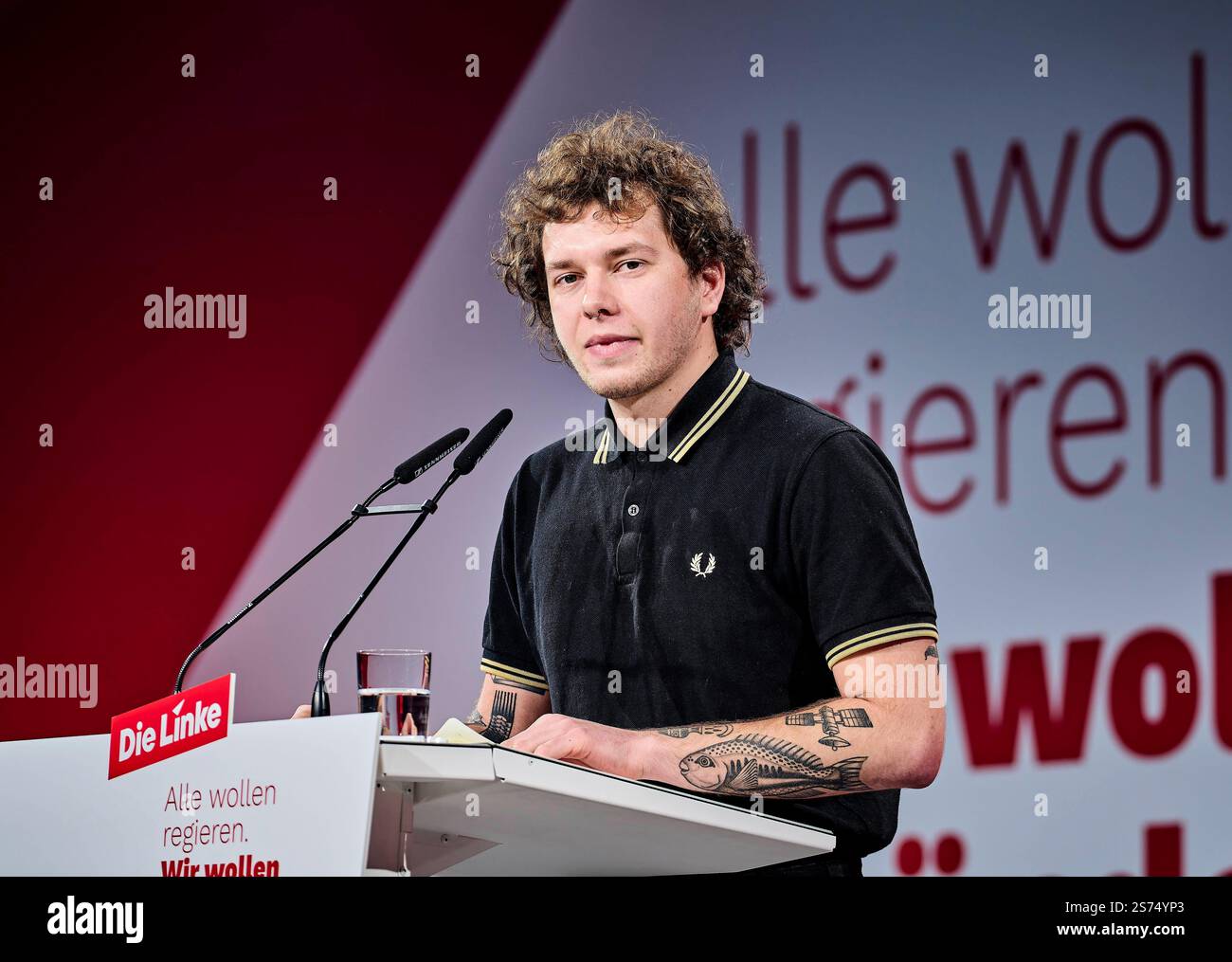 Sonderparteitag Die Linke: Tim Roschig EUR, Deutschland, Berlin, 18.01. ...
