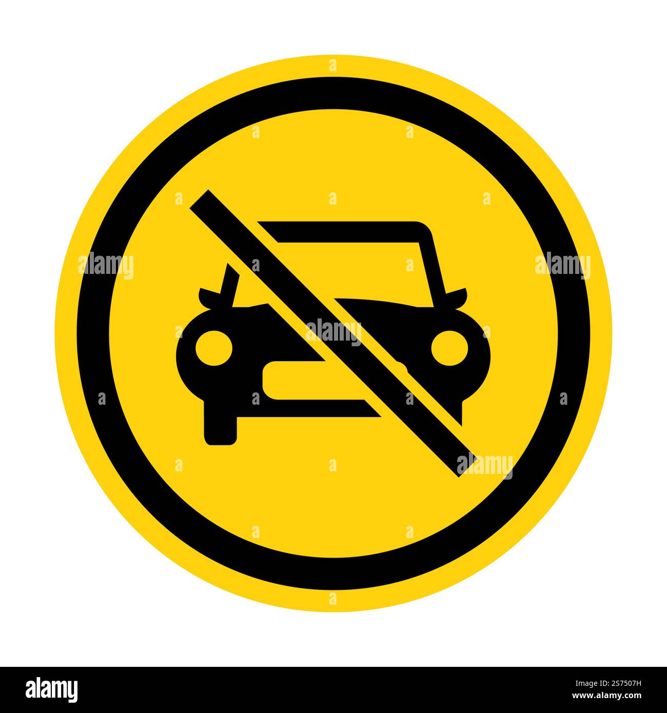 Car prohibition sign on white background Stock Vector Image & Art - Alamy